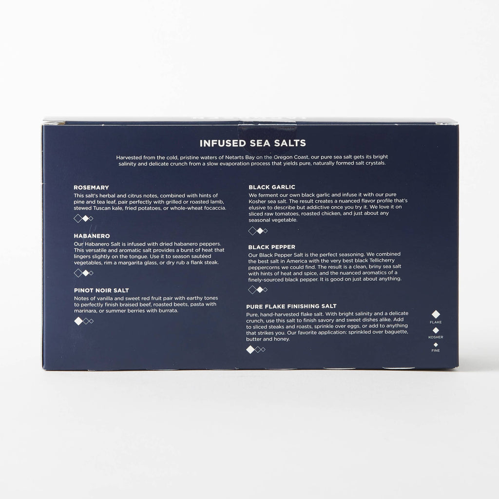 Jacobsen Salt Co. - Infused Sea Salt Gift Set - Six Vial Set with Wood ...